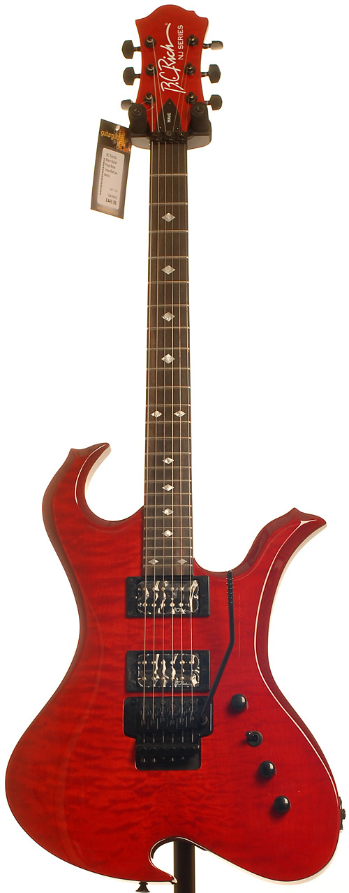 BC Rich NJ Wave Guitar Floyd Rose Trans Red (ex-demo) | guitarguitar