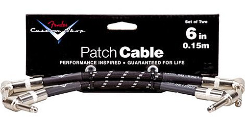 Fender Custom Shop Patch 6 Inch / 0.15M Angled Twin Pack Black Tweed ...