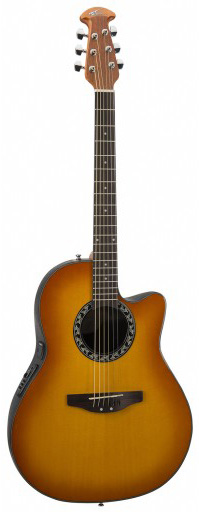 Ovation AB24-HB Applause Balladeer Acoustic Electric Mid Cutaway Honey ...