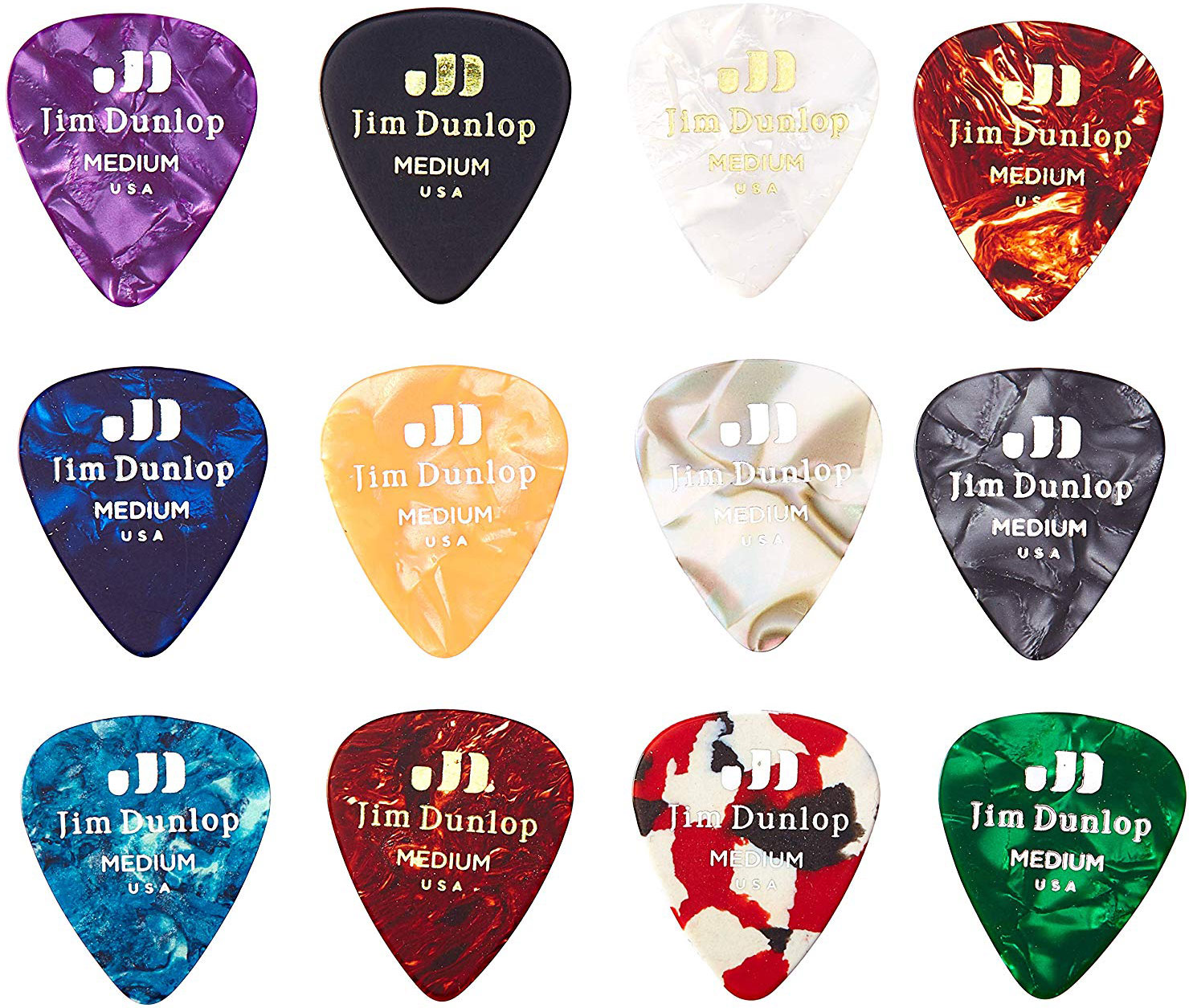 Dunlop Variety Pack Celluloid Medium 12 Plectrum