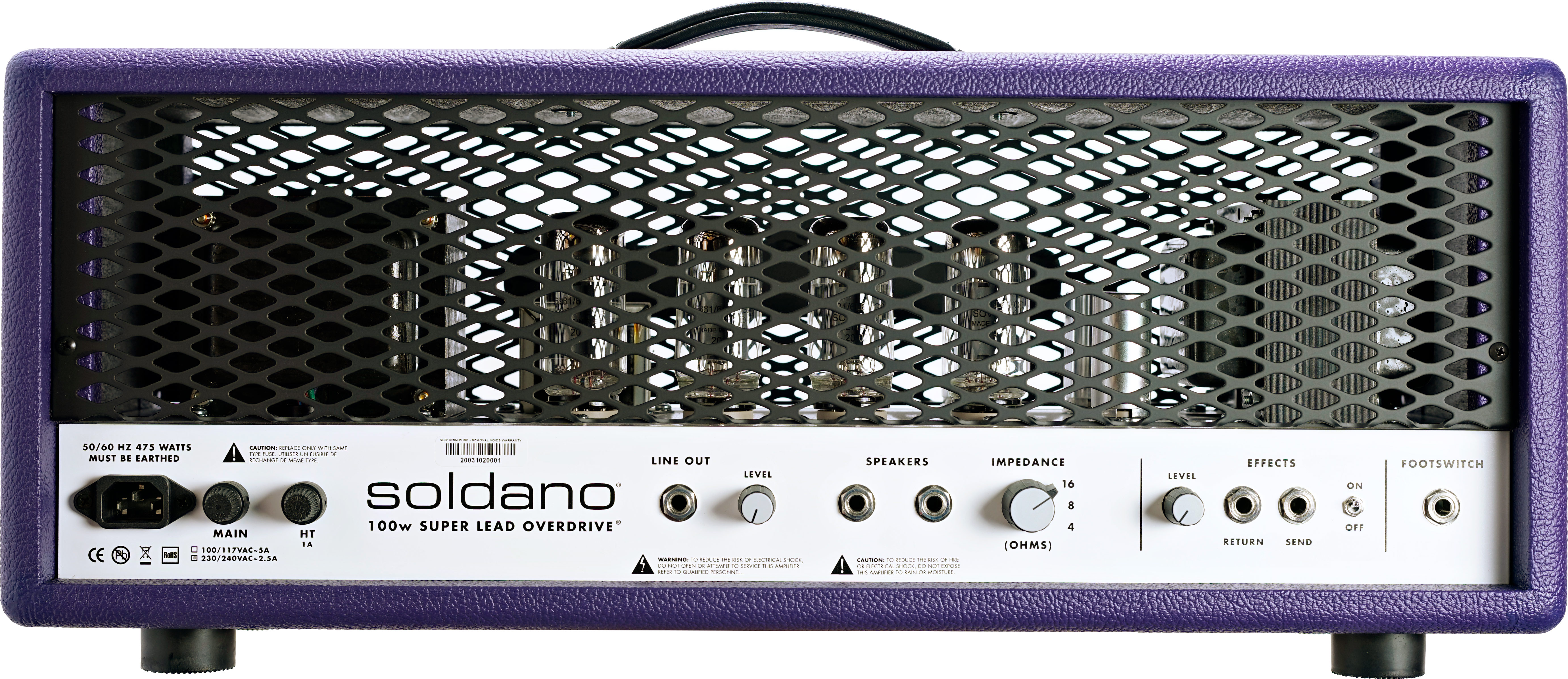 Soldano SLO-100 100W Valve Amp Head Custom Colour Purple | guitarguitar
