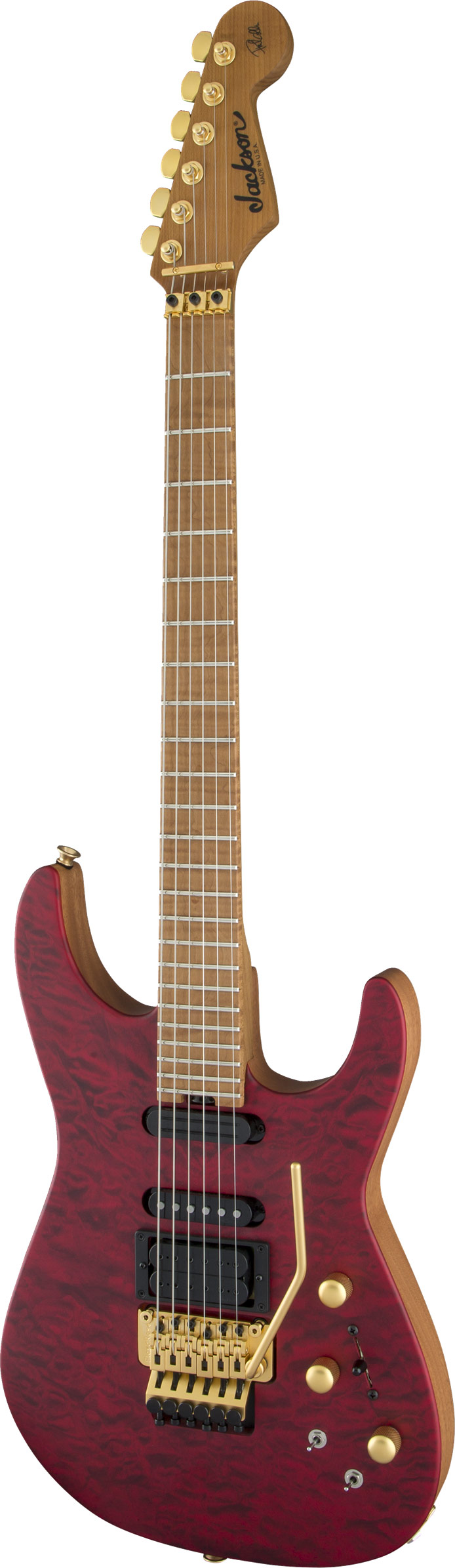 Jackson USA Signature Phil Collen PC1 Satin Transparent Red Caramelized ...