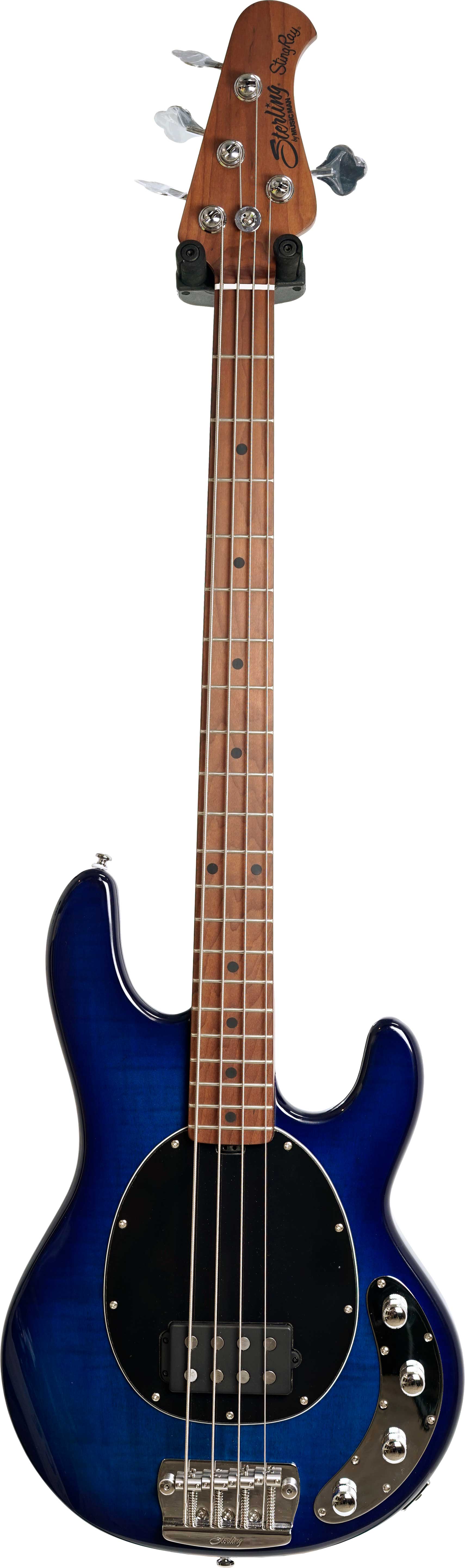 Music Man Sterling StingRay Ray34 Flame Maple Neptune Blue Roasted ...