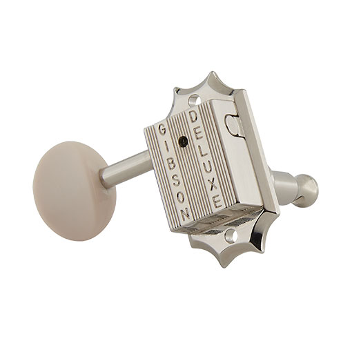 Gibson Deluxe White Button Tuner Set Vintage Nickel | guitarguitar