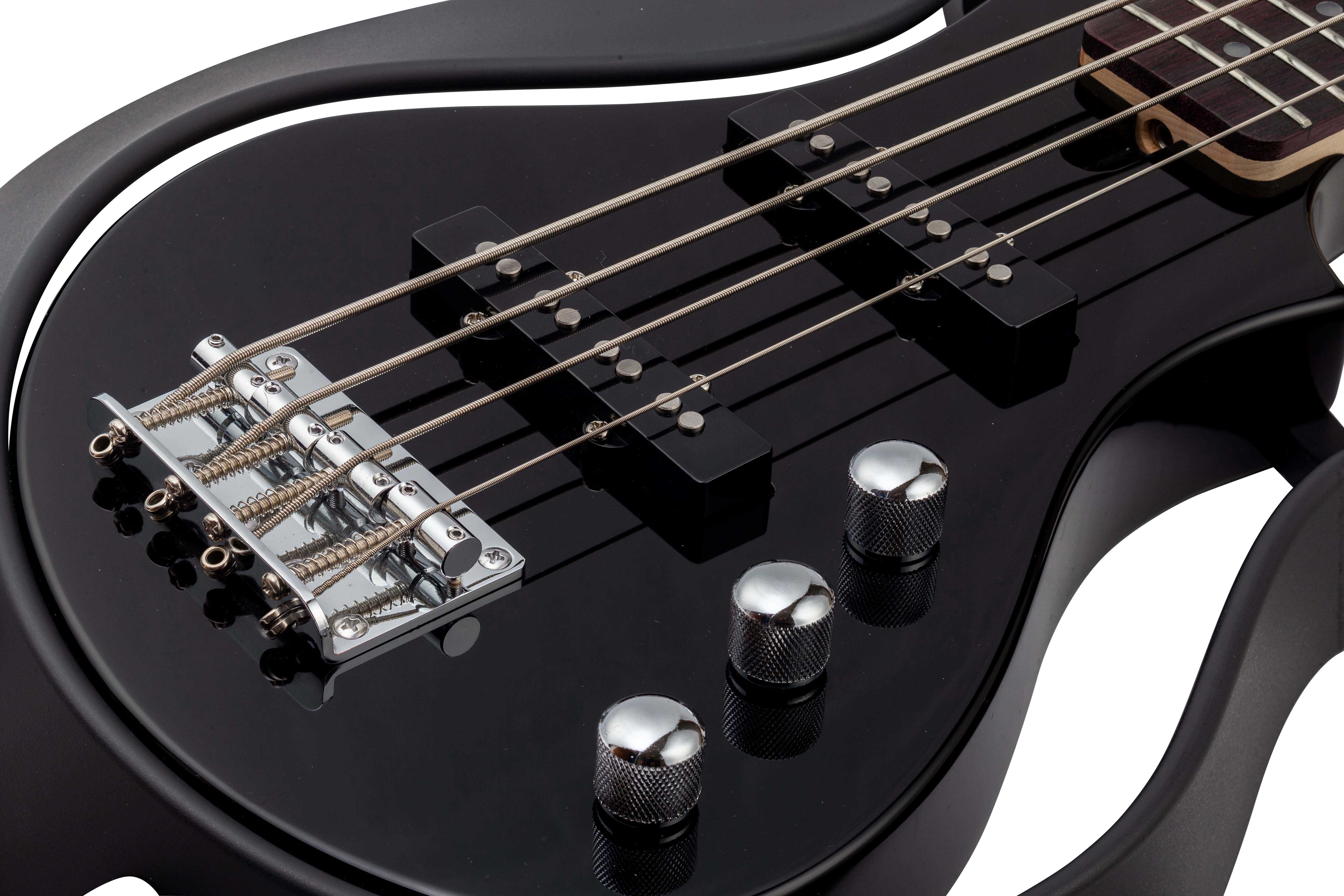 Vox Starstream Short Scale Bass Guitar 2S Single Coil Black | guitarguitar