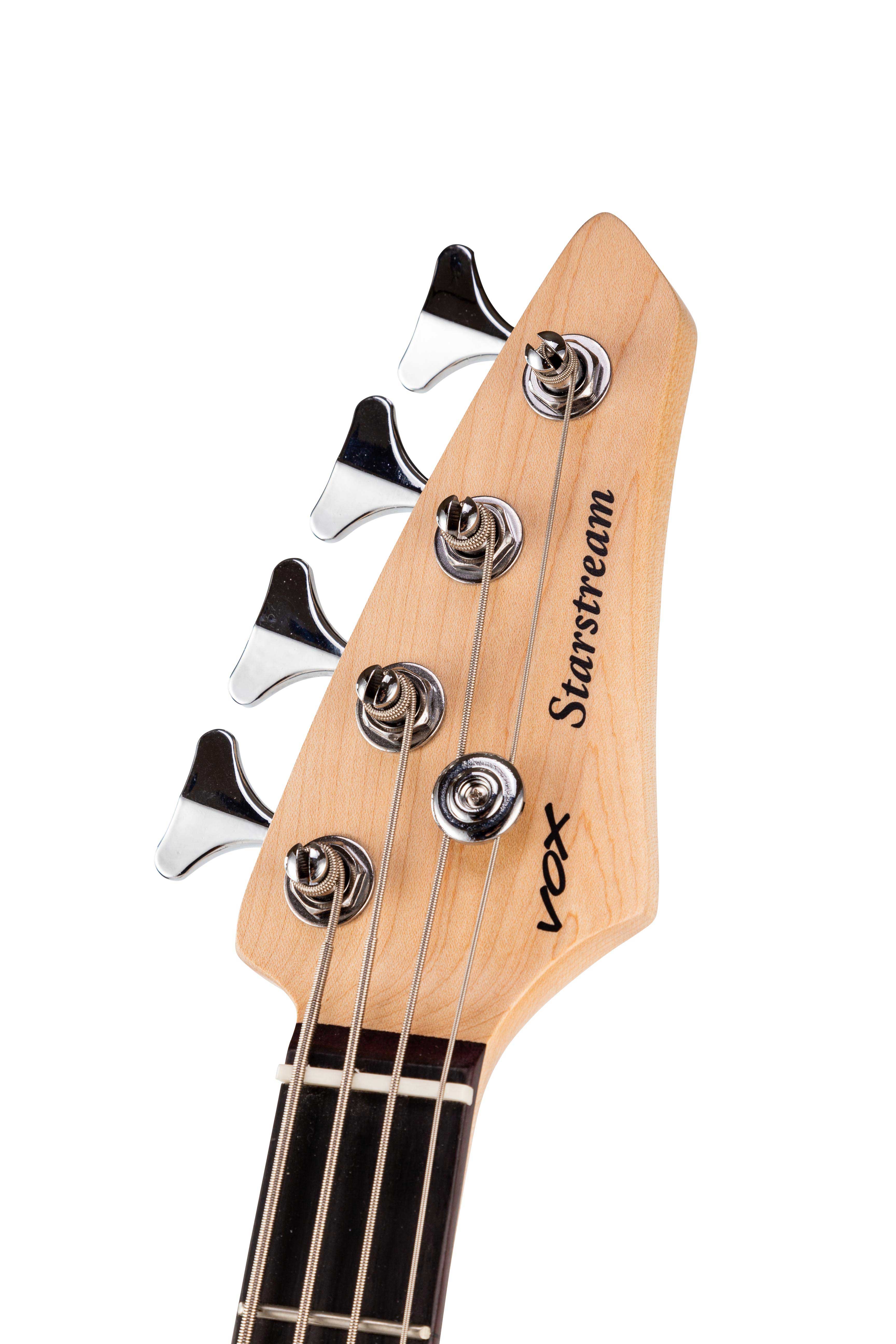 Vox Starstream Short Scale Bass Guitar 2S Single Coil Black | guitarguitar