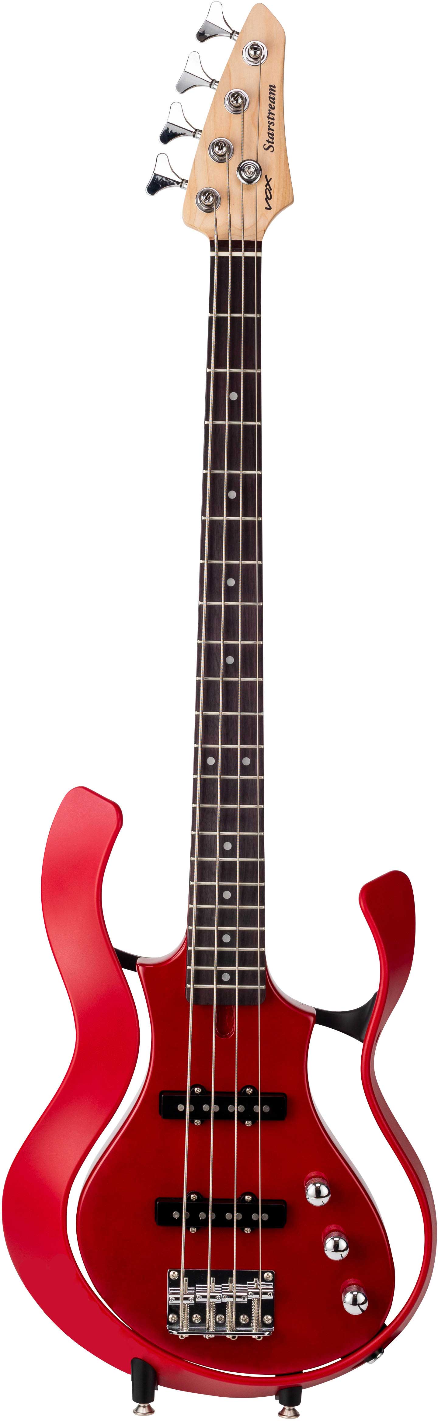 Vox Starstream Short Scale Bass Guitar 2S Single Coil Red | guitarguitar