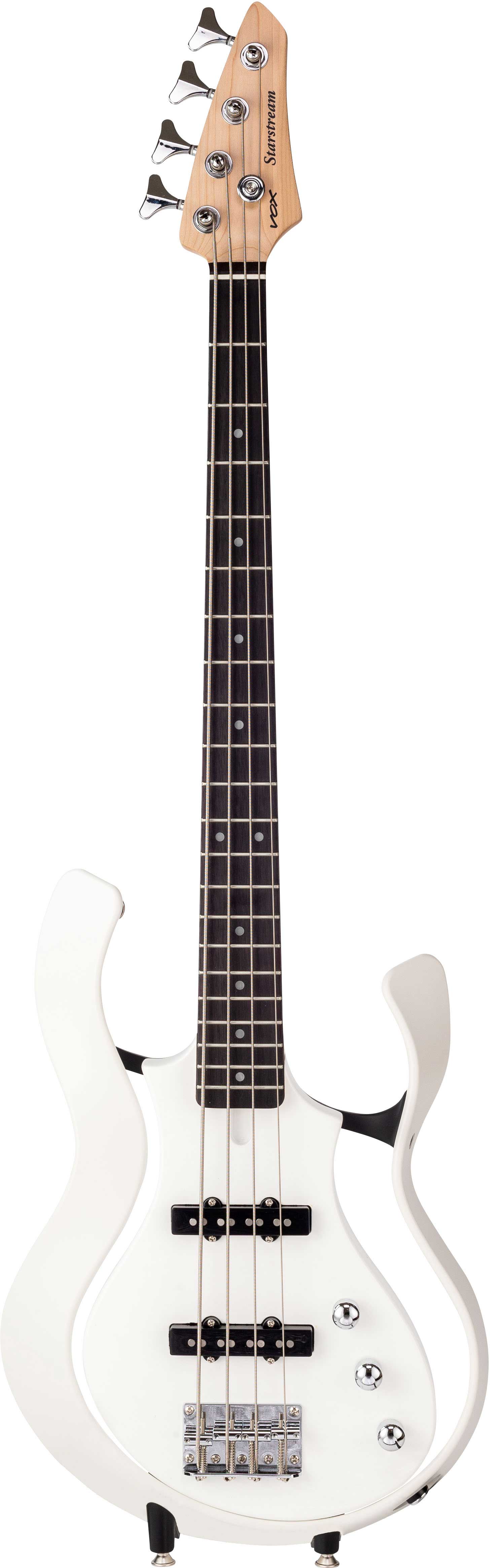 Vox Starstream Short Scale Bass Guitar 2S Single Coil White | guitarguitar