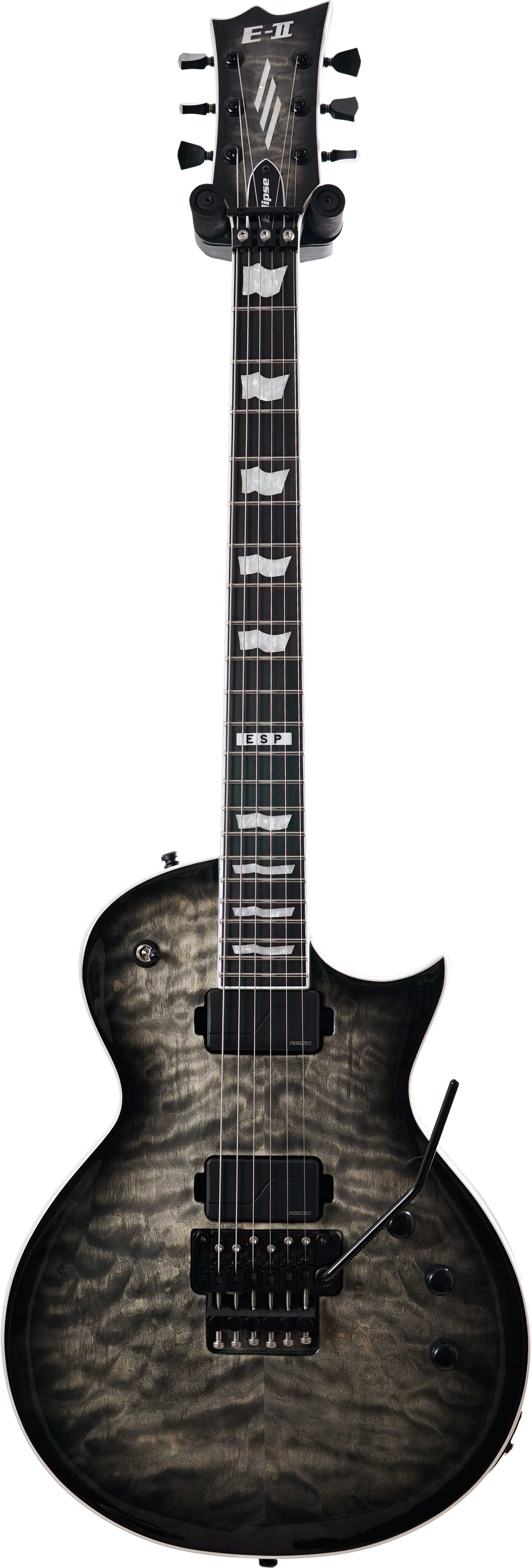 ESP E-II Eclipse-FR Charcoal Burst FR Quilted Maple #ES1821233 ...