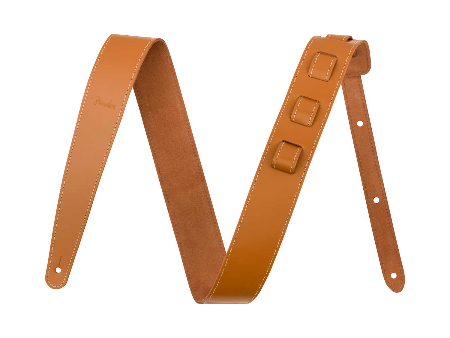 Fender 2in Essentials Leather Strap Tan | guitarguitar
