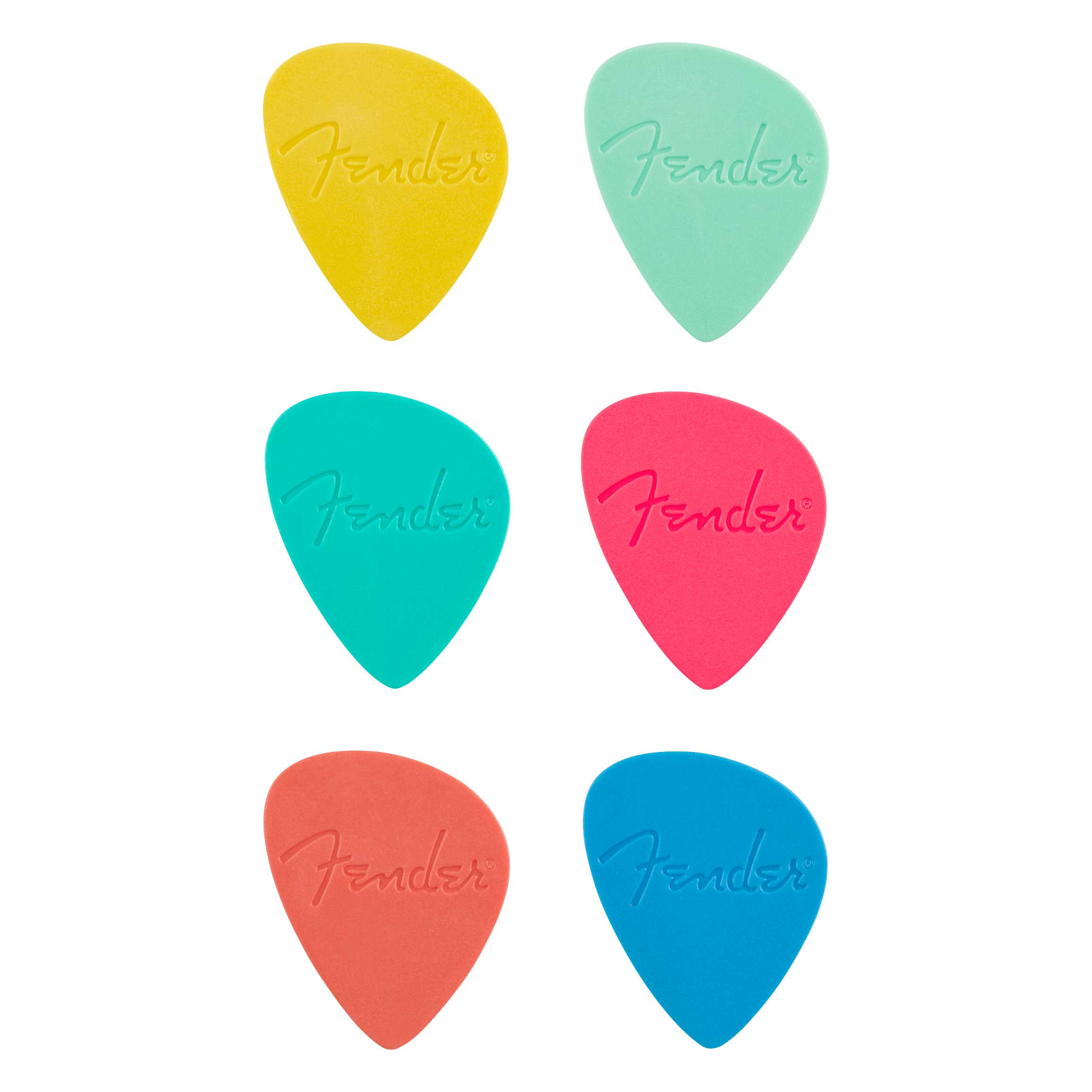 Fender Offset Picks Multi-colour 6 Pack | guitarguitar