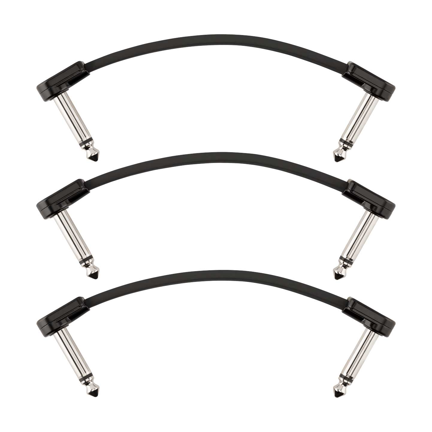 Fender Blockchain 4 Inch Patch Cable 3-Pack Angle/Angle | guitarguitar