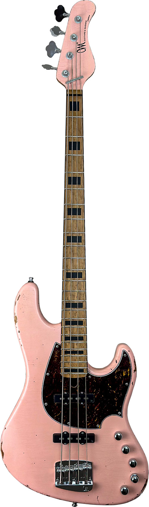 Mayones Jabba 4 Aged Monolith Shell Pink Nitro Relic | guitarguitar