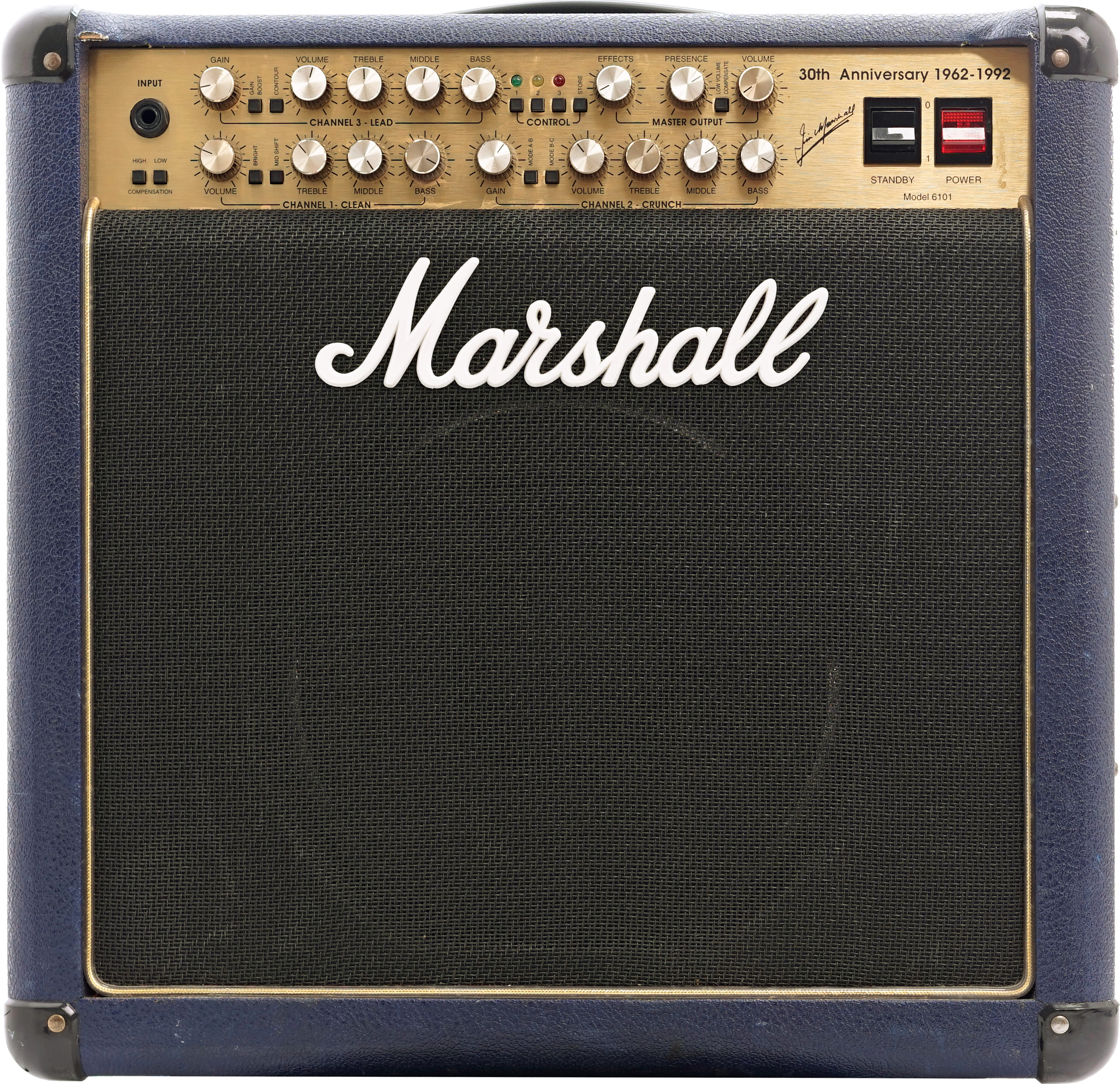 Marshall 6101 30th Anniversary 100w 1x12 Combo Blue (Pre-Owned ...