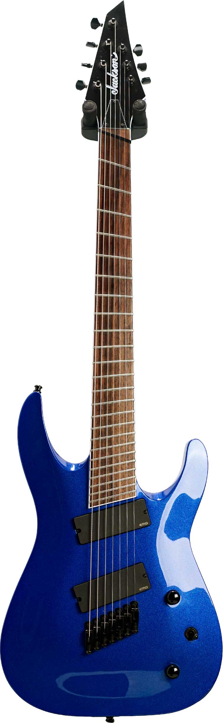 Jackson X Series Soloist Archtop SLAT7 FF Fan Fret Metallic Blue (Pre ...