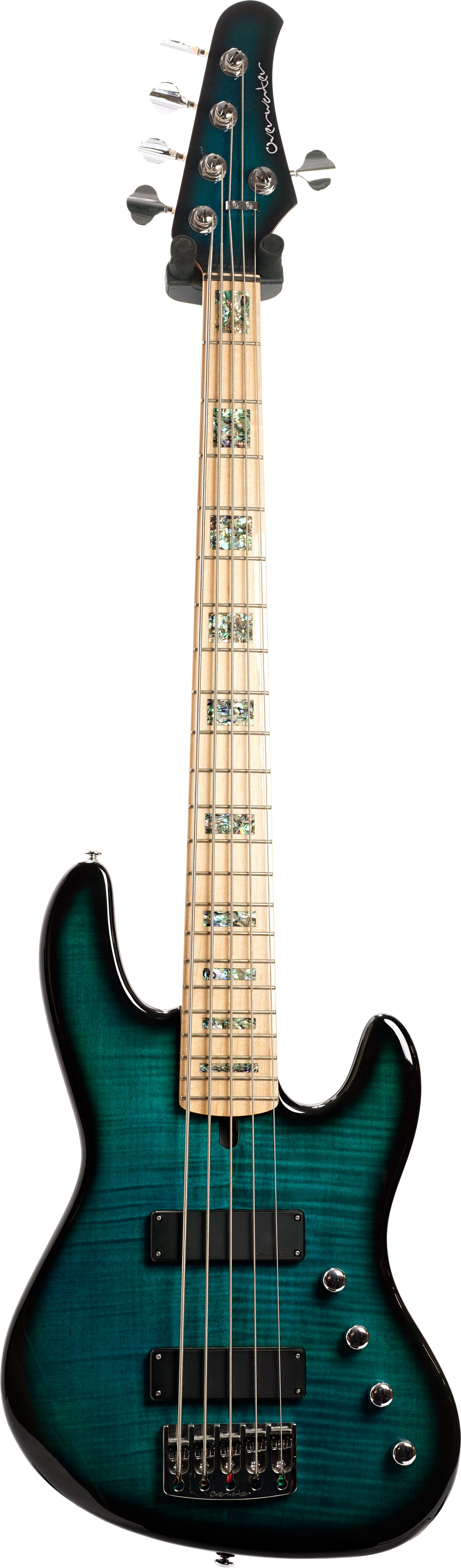 Overwater Contemporary Jazz Bass Translucent Blue 5 String (Pre-Owned ...