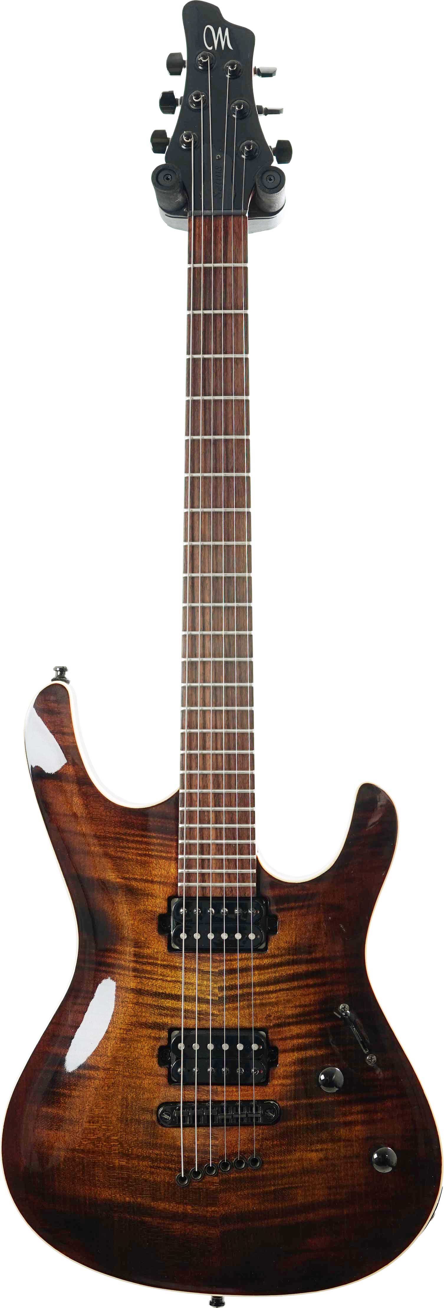 Mayones Setius GTM 6 Trans Dirty 3 Tone Sunburst Gloss Finish Flame ...