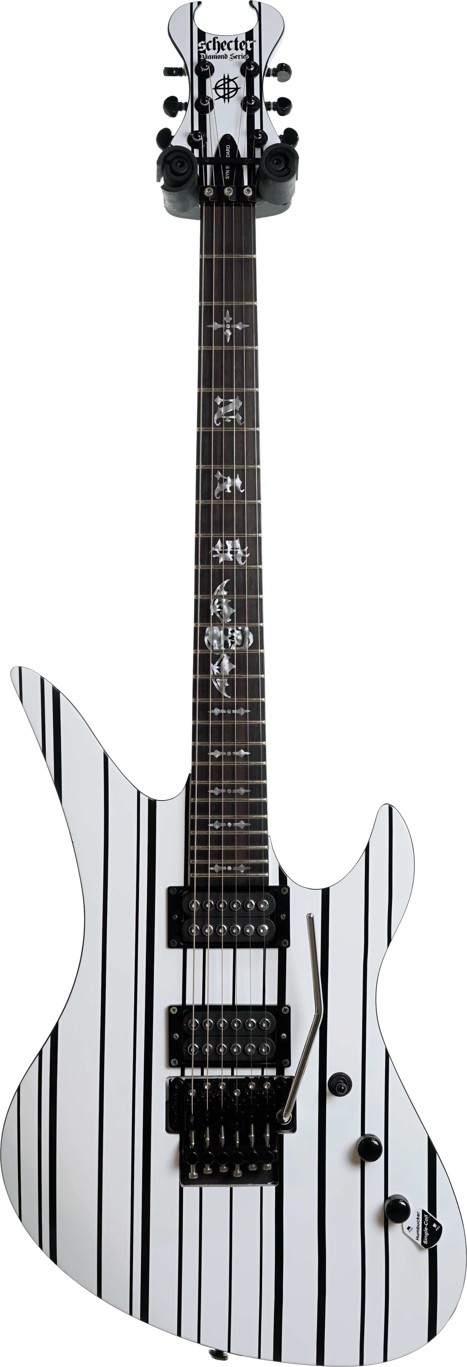 Schecter Synyster Gates Standard White With Black Pinstriped (Pre-Owned ...