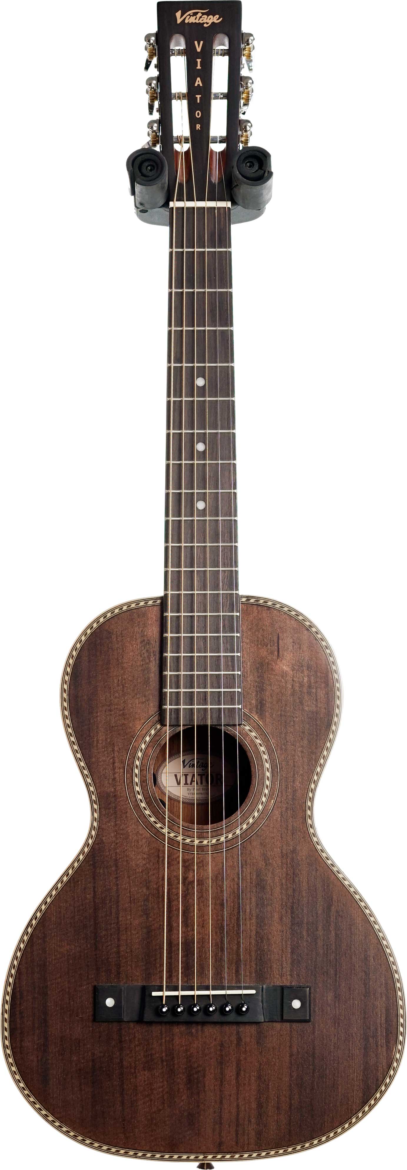 Vintage Viator Paul Brett Electro Acoustic Travel Guitar Antiqued ...