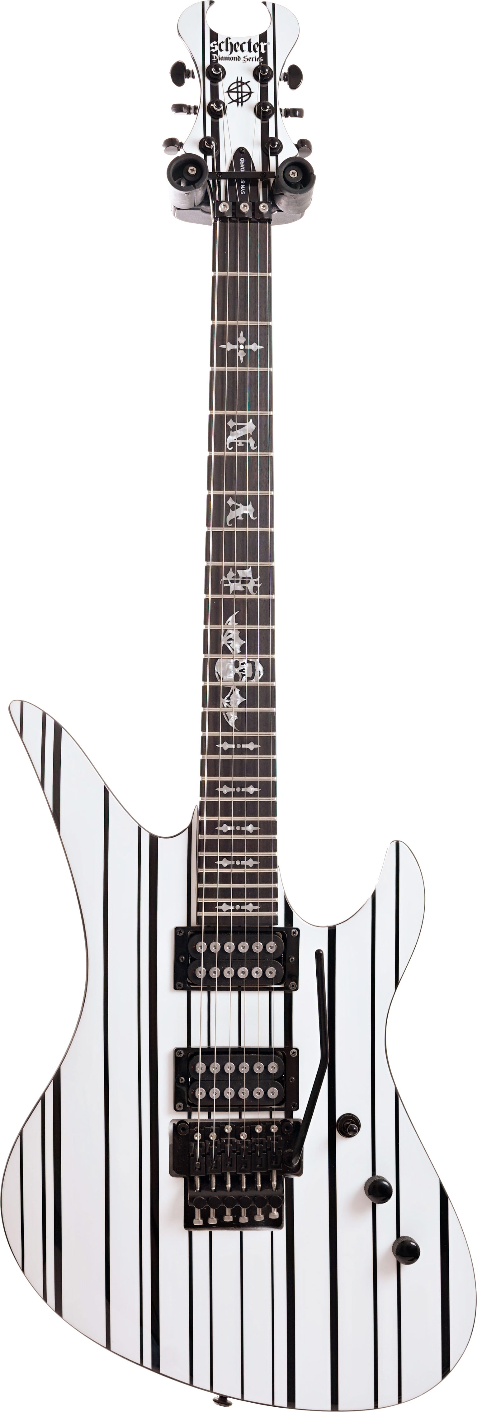 Schecter Synyster Gates Standard White With Black Pinstriped (Pre-Owned ...