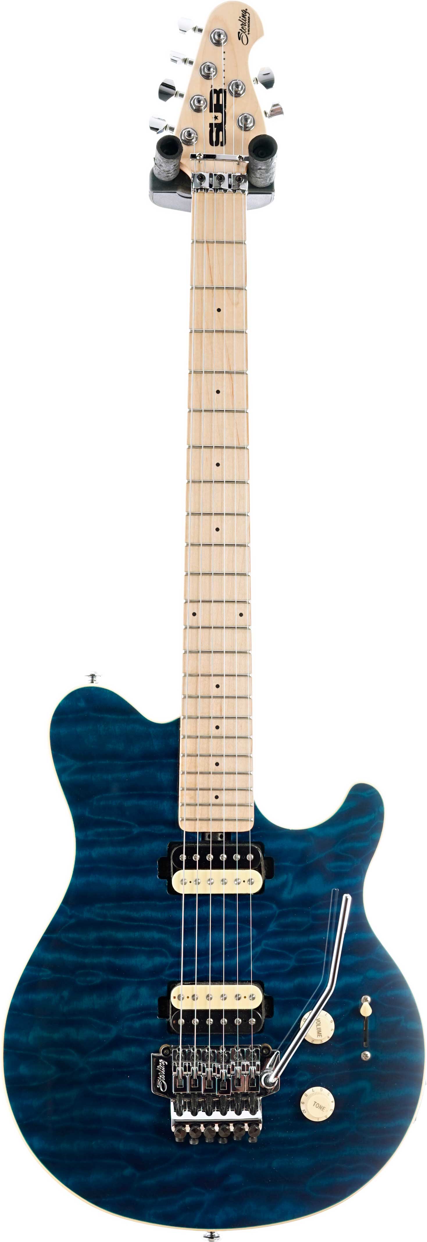 Music Man Sterling Sub Axis Flame Maple Neptune Blue Maple Fingerboard ...