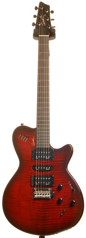 Godin xtSA Leaftop Dark Trans Red | guitarguitar